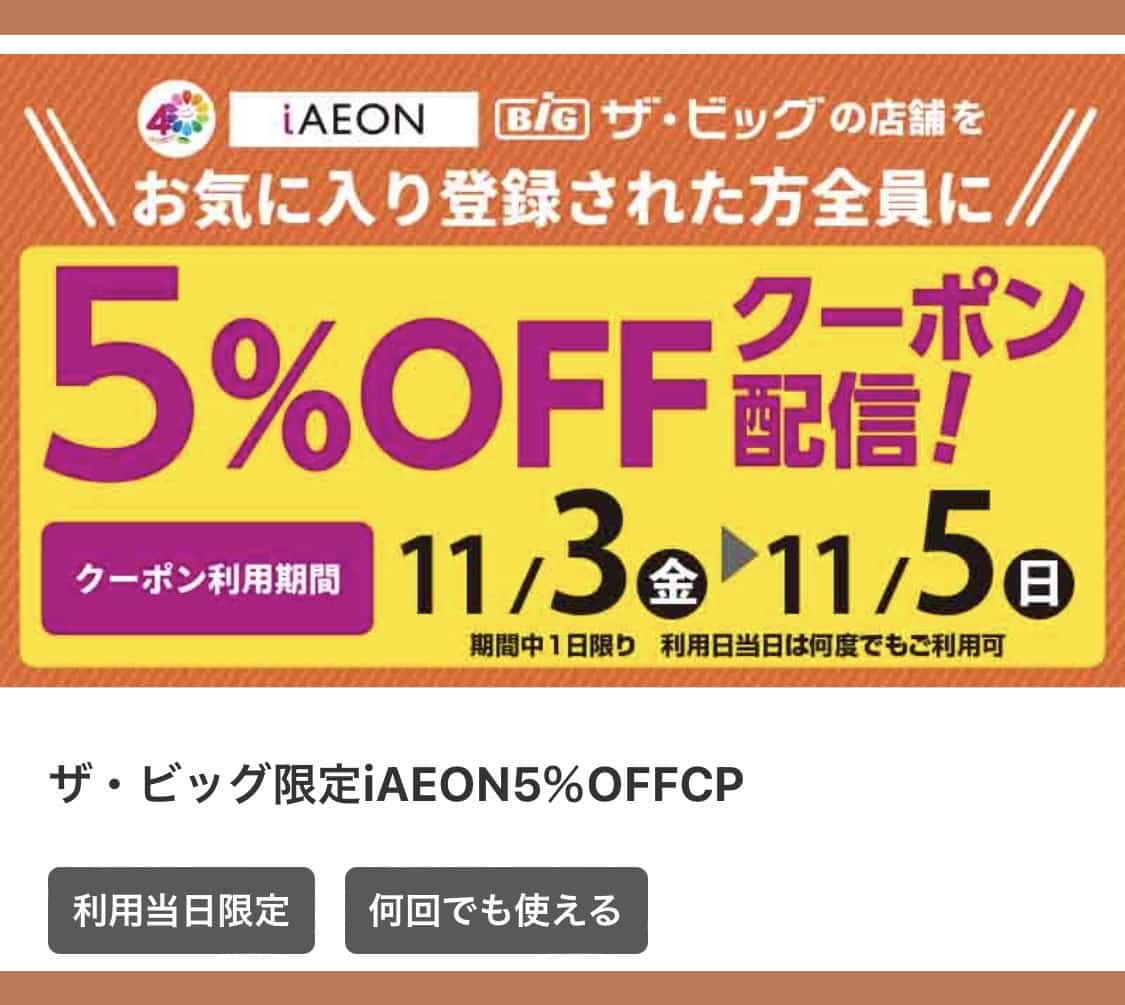 【クーポン配布はいつ？】ザ・ビッグが激安！イオングループで最安の節約主婦必見スーパー